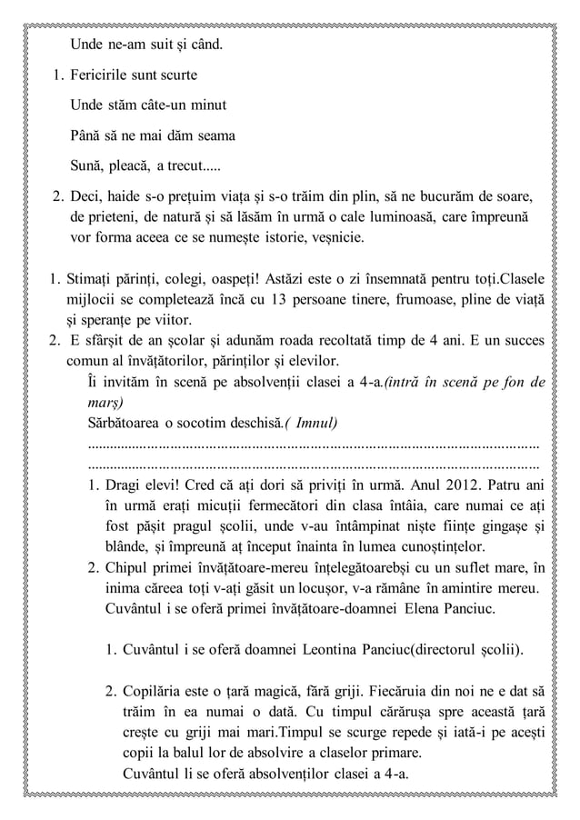 Scenariu -balul bobocilor | DOCX