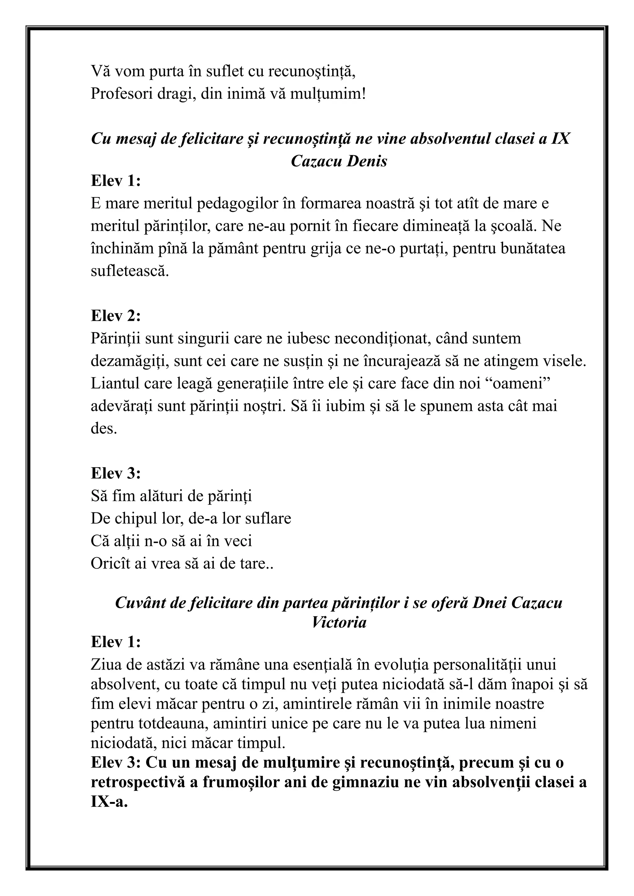 Scenariu Balul de absolvire activitate 2023 | DOCX