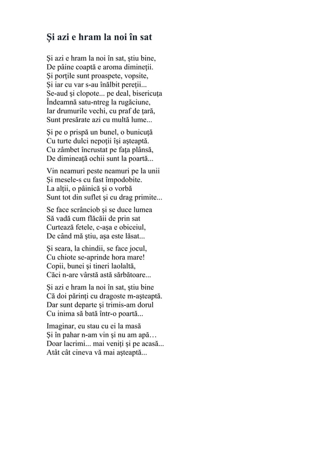 Scenariu hramul satului activitate 2023 dusmani | DOCX