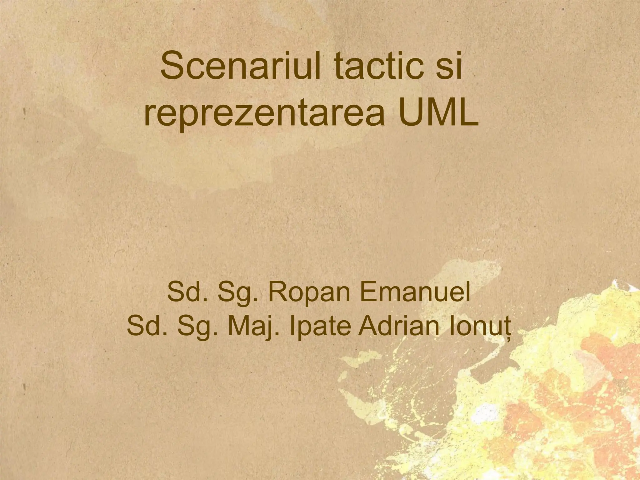 Scenariul tactic si reprezentarea UML.pdf