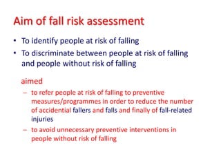 Comparison of a fall risk assessment tool with nurses’ judgment alone | PPT