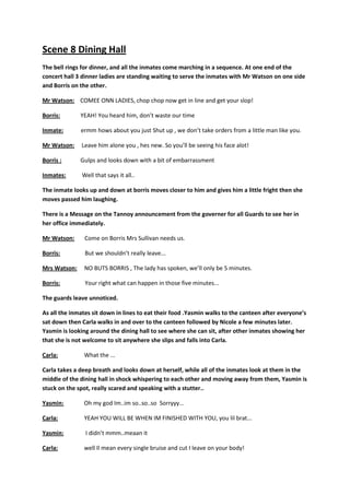 Scene 8 dining hall Written by me | PDF