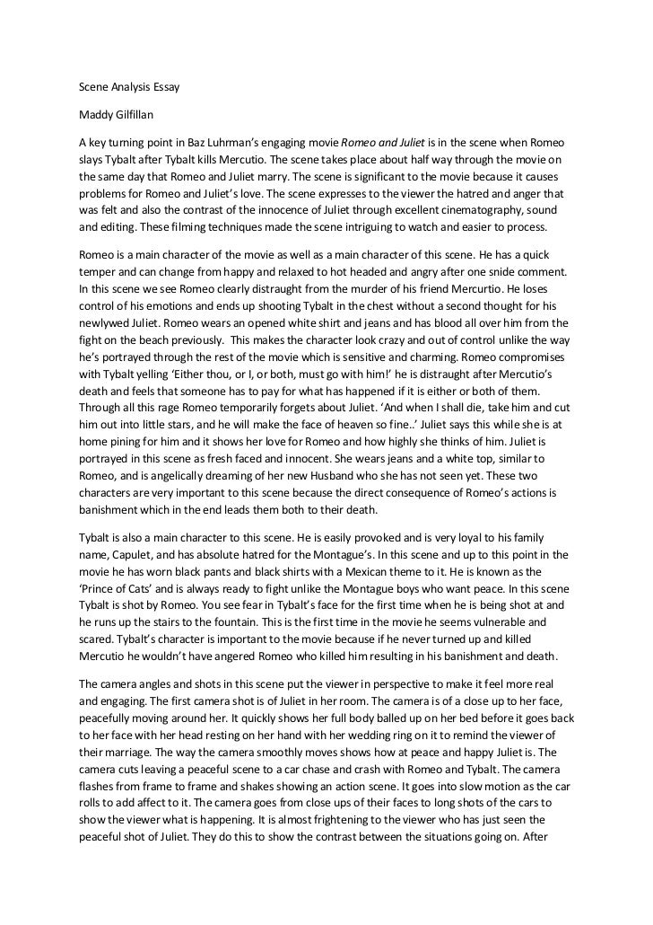 Scene Analysis Essay Scene Analysis Essay