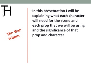 Scene, props needed and actors | PPT