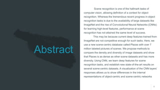 Scene recognition using Convolutional Neural Network | PPT