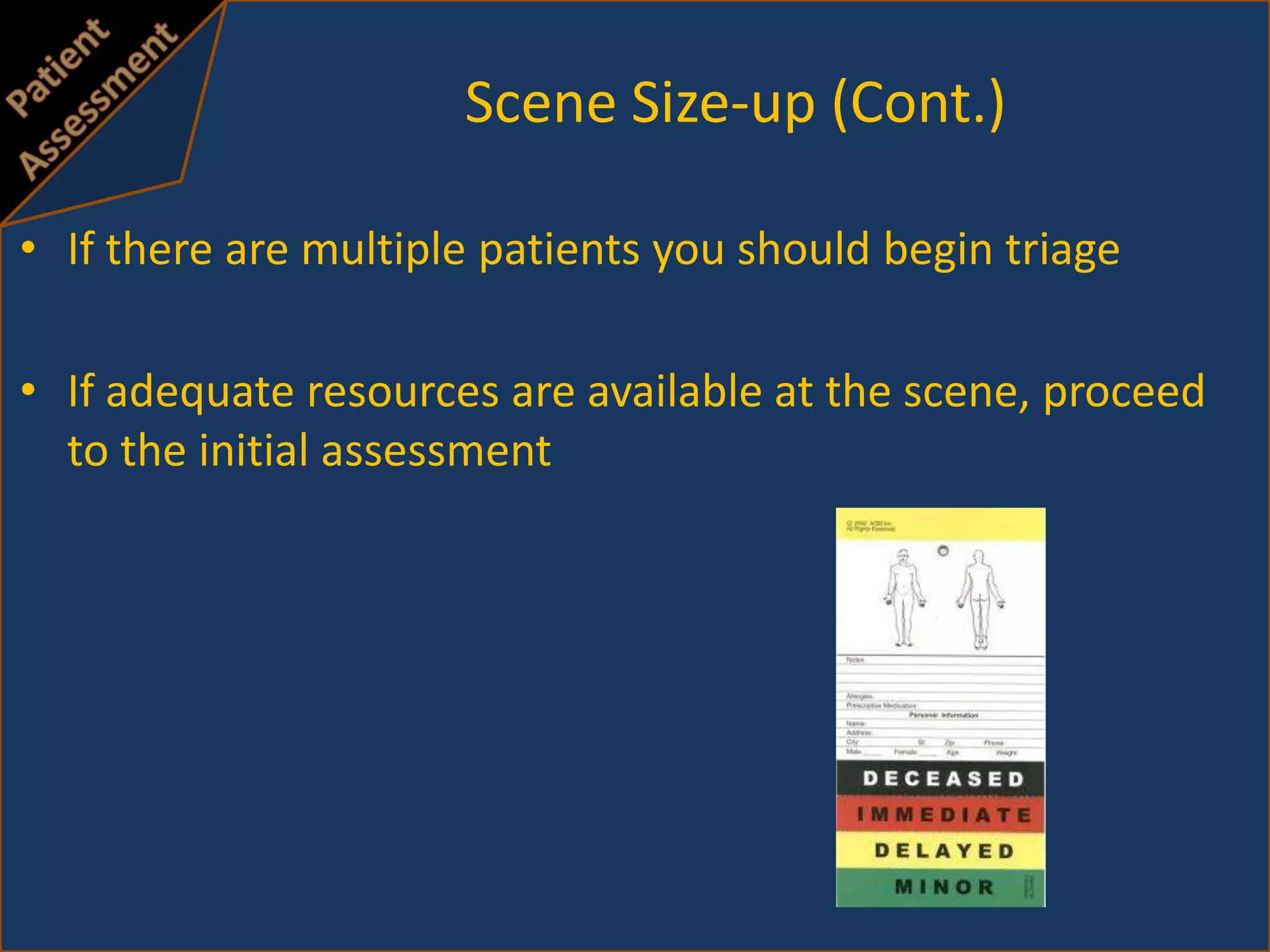 Scene size up and initial assessment | PPTX