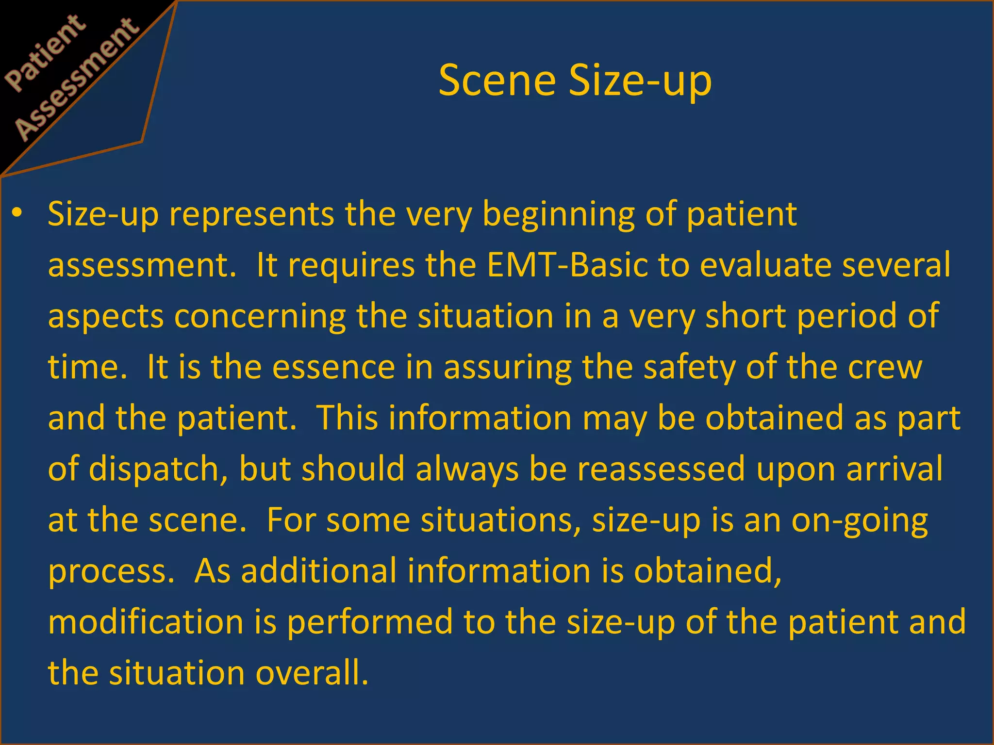 Scene size up and initial assessment | PPTX