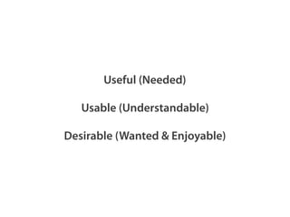 Useful, Usable, and Desirable: Designing for People | PDF