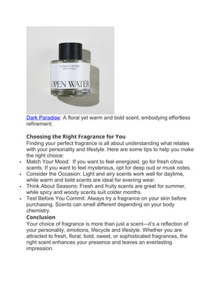 Scent and Personality: What Your Fragrance Choice Says About You | DOCX