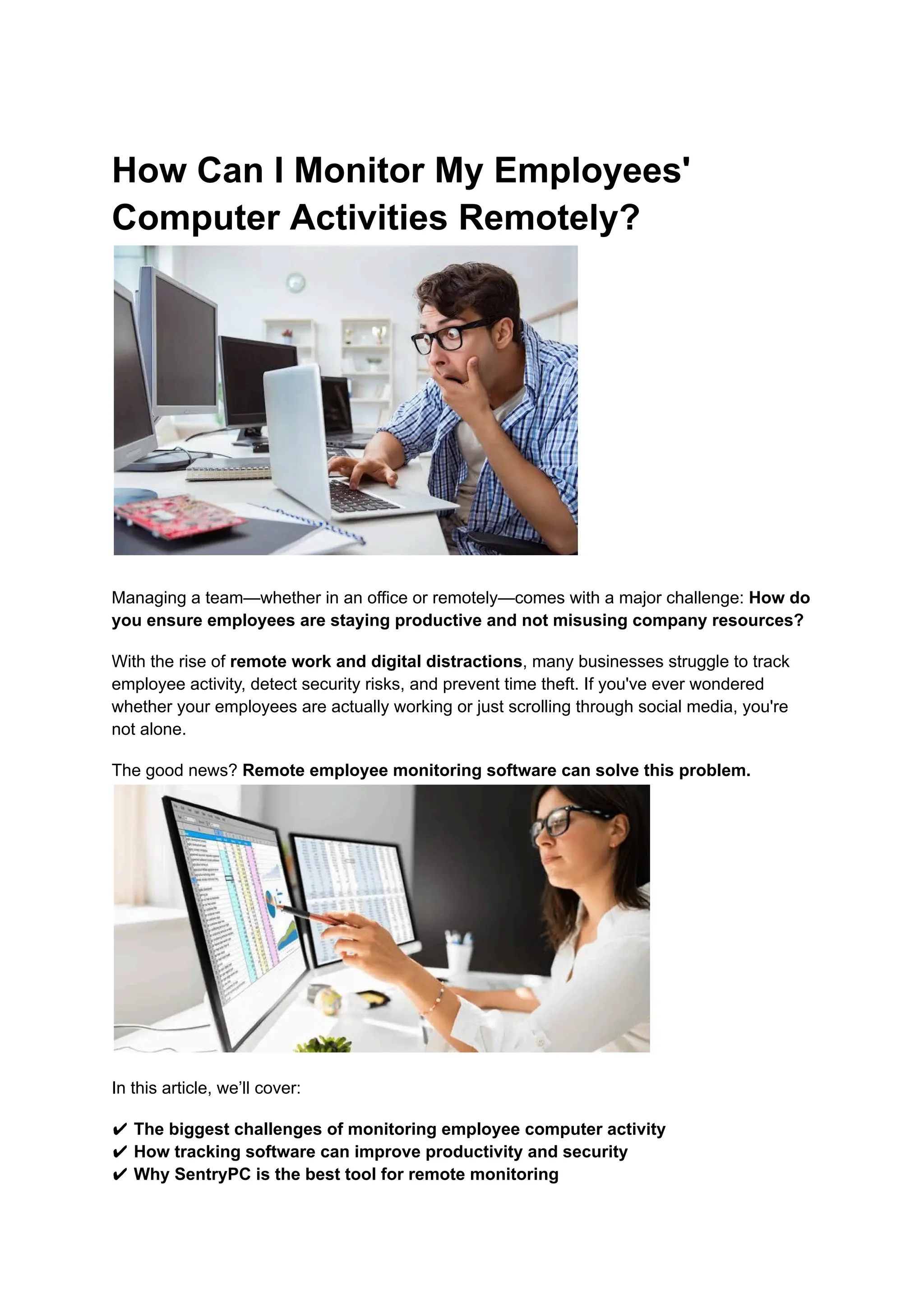 How Can I Monitor My Employees' Computer Activities Remotely? | PDF