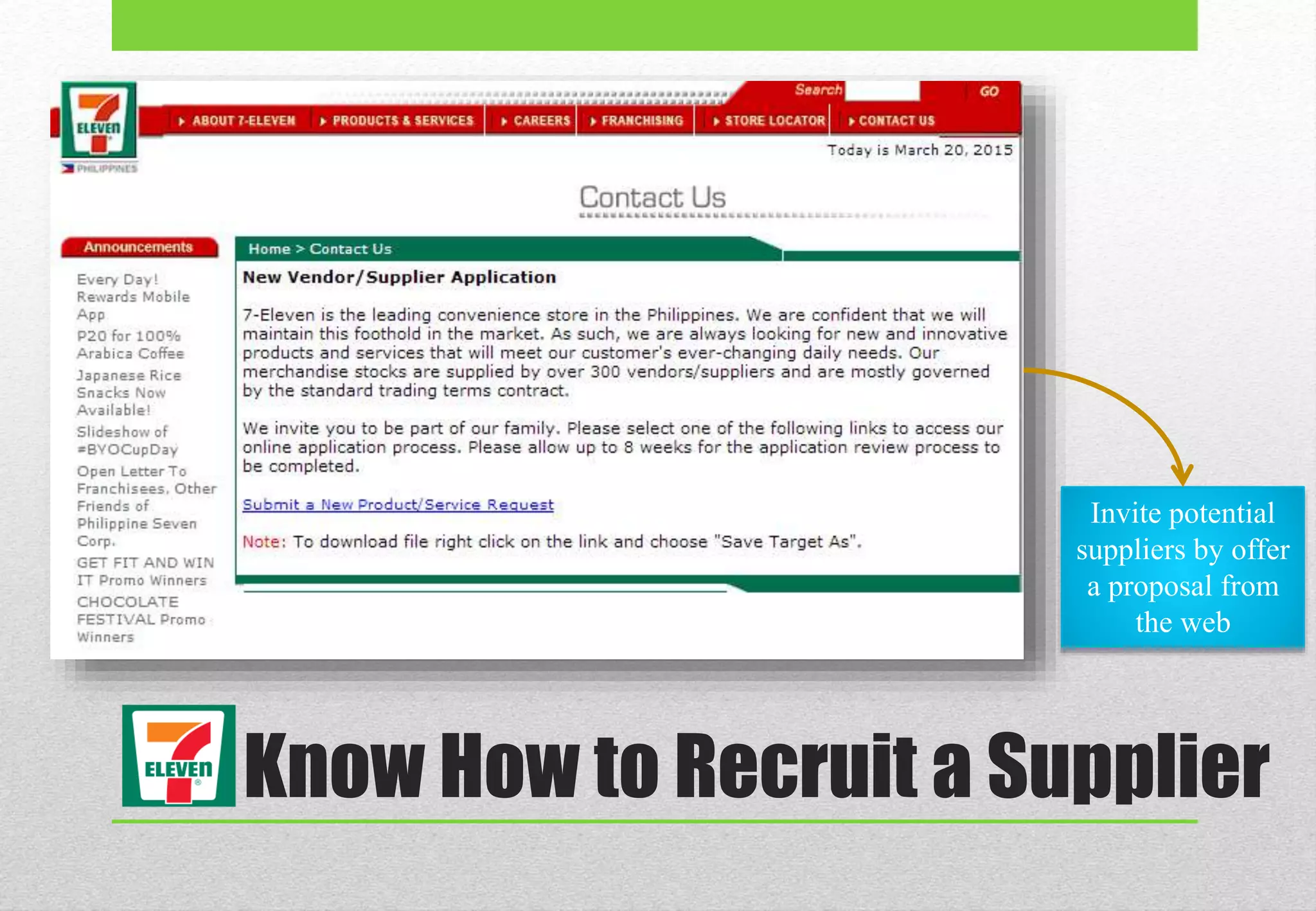 Supply Chain Strategy at 7-Eleven | PPTX