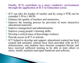 A step towards achieving Pupil-Teacher Ratio through ICT | PPT