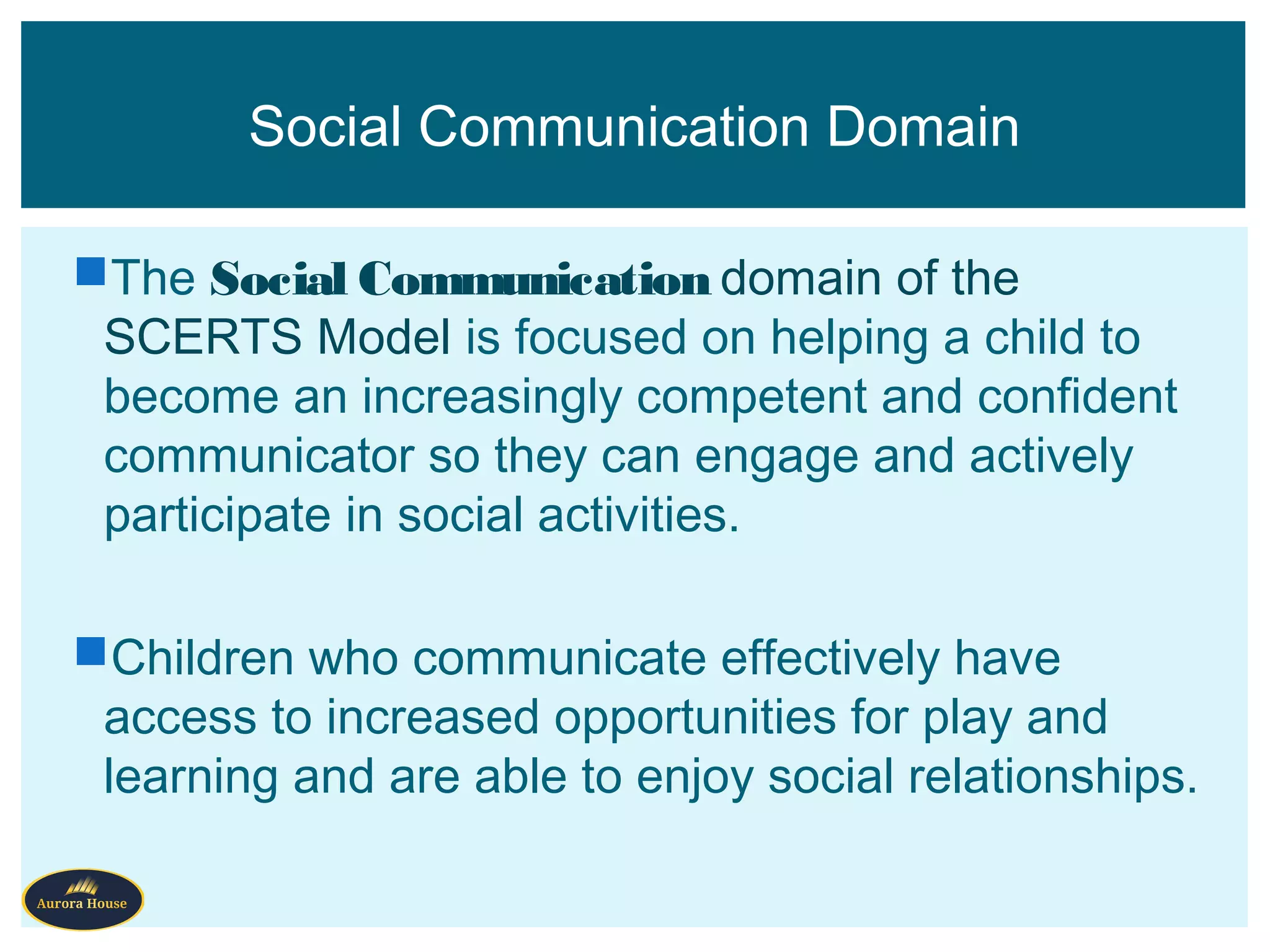 An Introduction to The SCERTS Model - Anna Brady | PPT