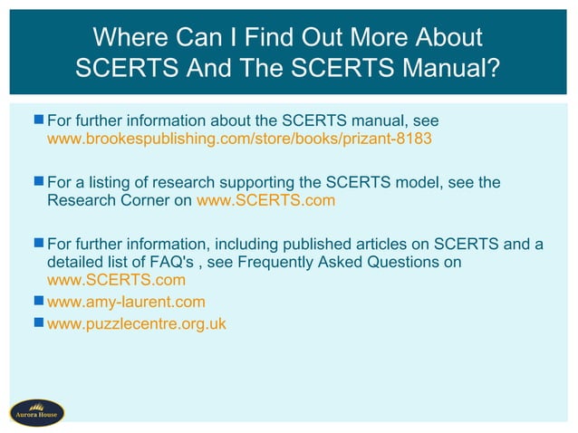 An Introduction to The SCERTS Model - Anna Brady | PPT