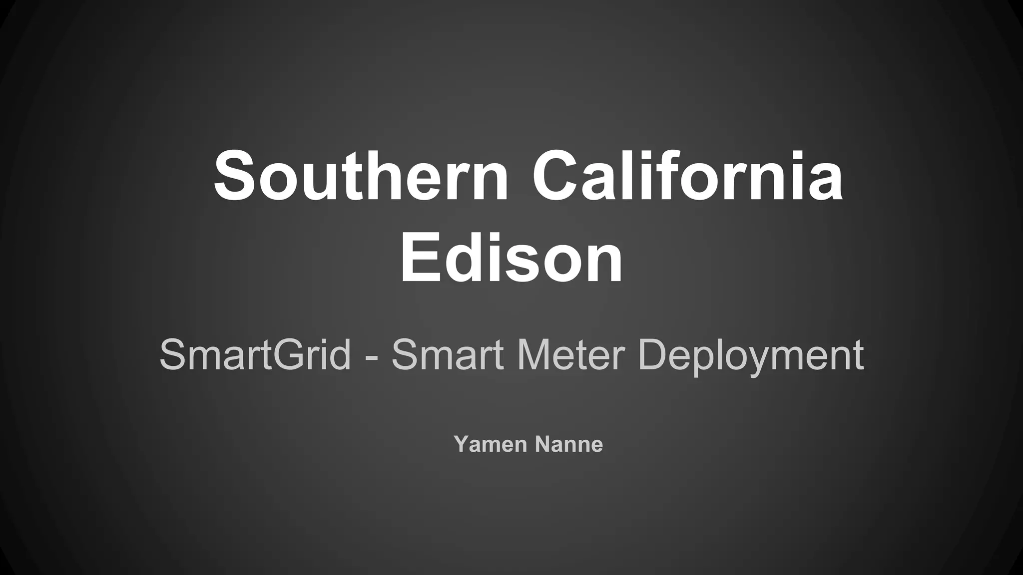 SCE Smart Meter Deployment | PPT