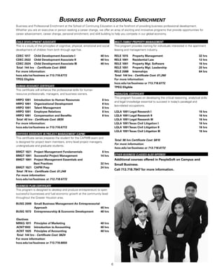 HCC Continuing Education Schedule | PDF