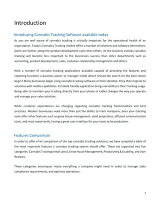 Cannabis Tracking Software Comparison | PDF