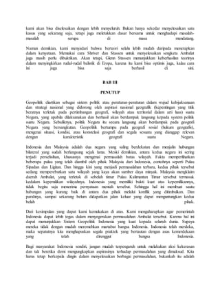Geopolitik indonesia a2 | DOCX