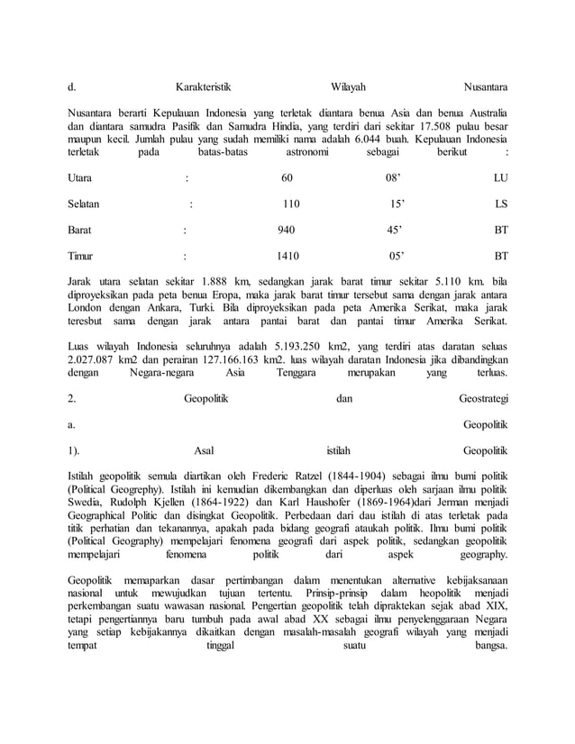 Geopolitik indonesia a2 | DOCX