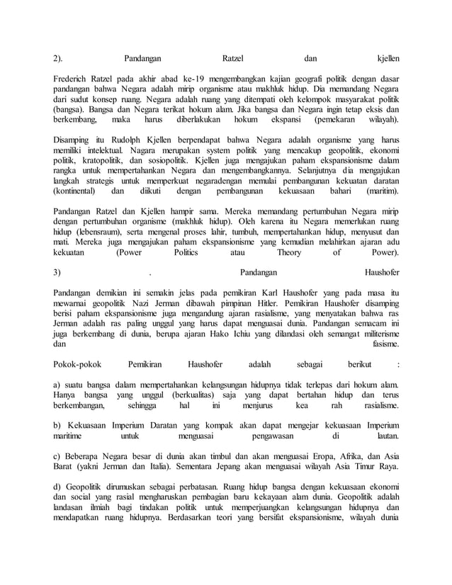 Geopolitik indonesia a2 | DOCX