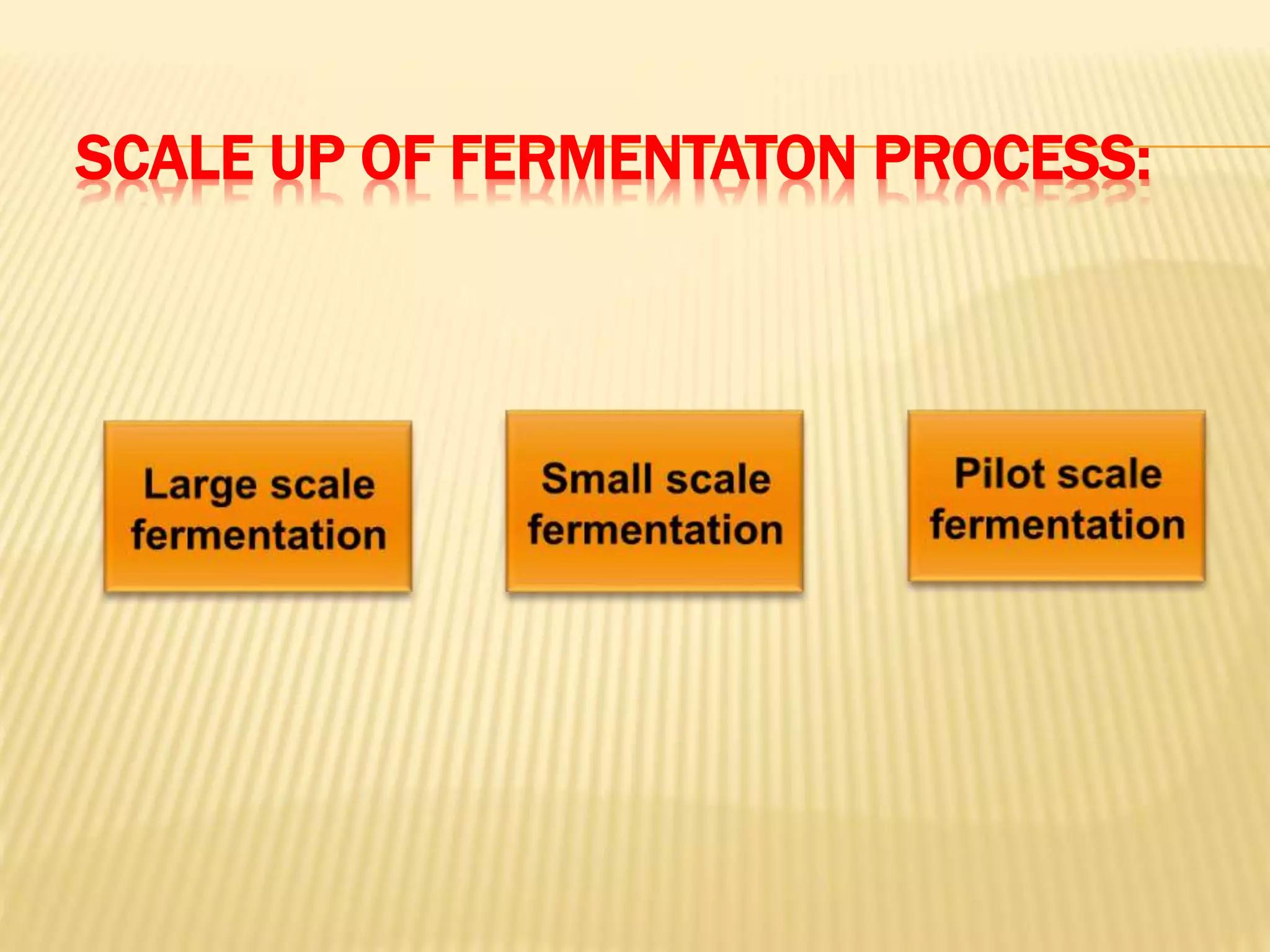 Scale up of fermentation | PPTX