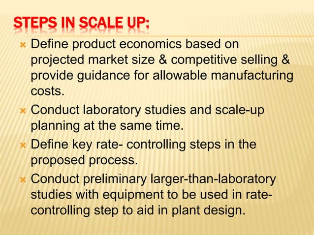 Scale up of fermentation | PPTX