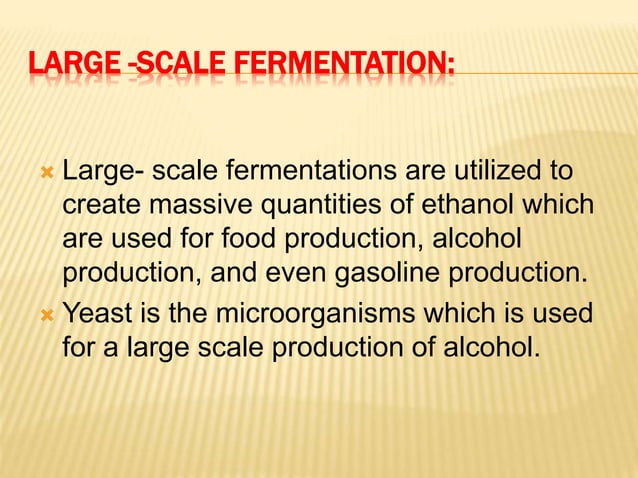 Scale up of fermentation | PPTX