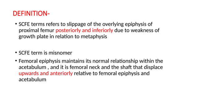 SCFE.pptx /slipped capital femoral epiphysis | PPT
