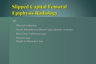 SLIPPED CAPITAL FEMORAL EPIPHYSIS - By Dr. Lokesh Sharoff | PPT