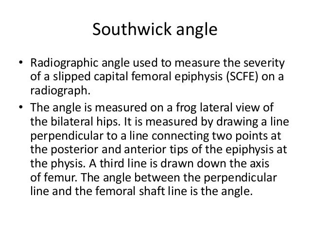 Slipped Capital Femoral Epiphysis