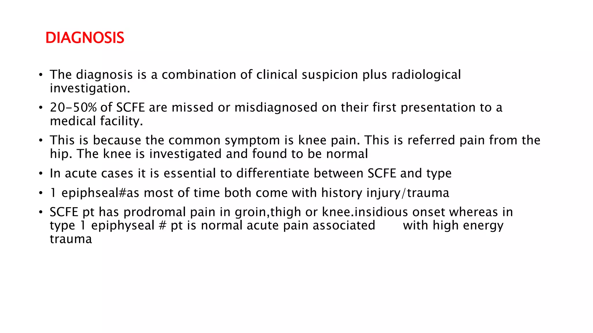 SCFE / slipped capital femoral epiphysis | PPTX