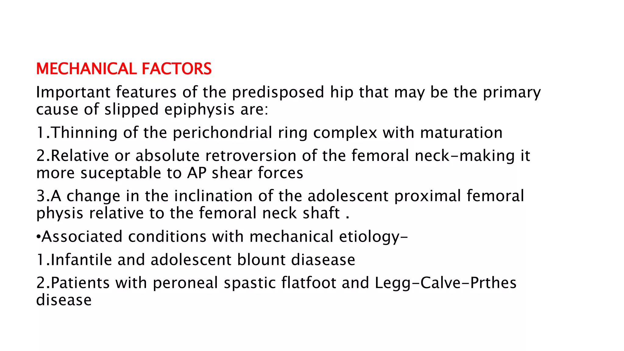 SCFE / slipped capital femoral epiphysis | PPTX