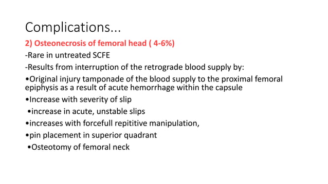 SCFE / slipped capital femoral epiphysis | PPTX | Bone and Joint ...