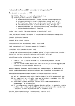 Scf For Supply Chain Group | PDF