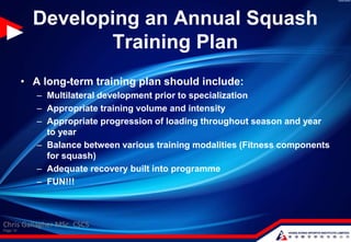 Strength and Conditioning for Squash | PPTX