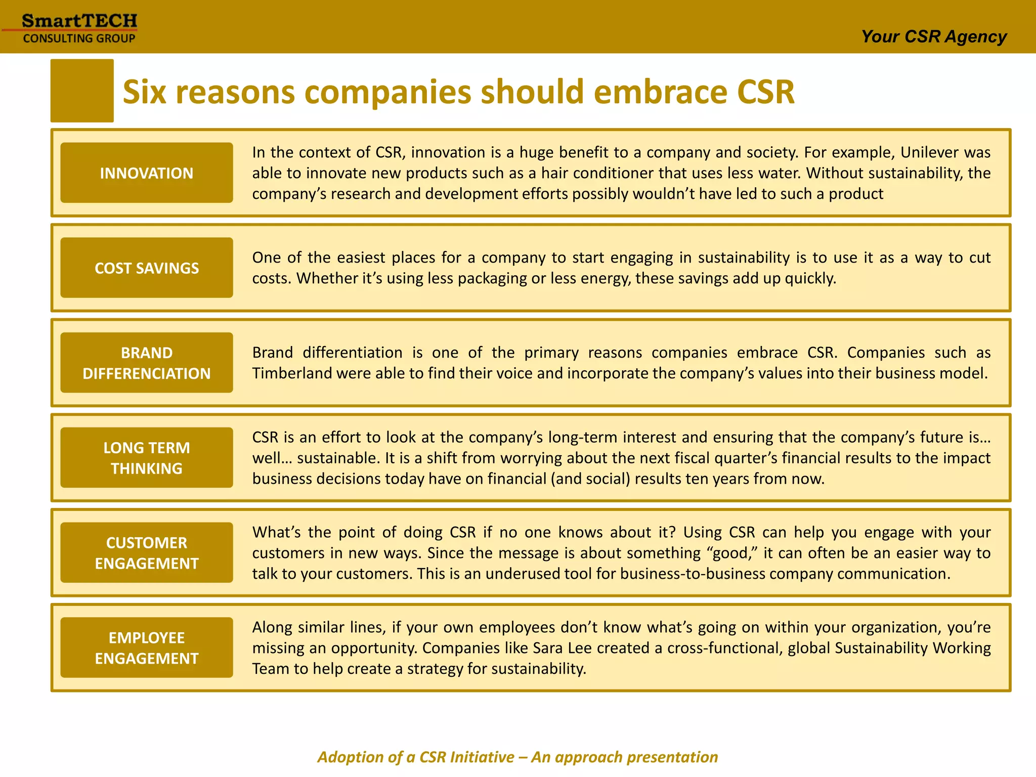 A CSR Presentation | PPTX