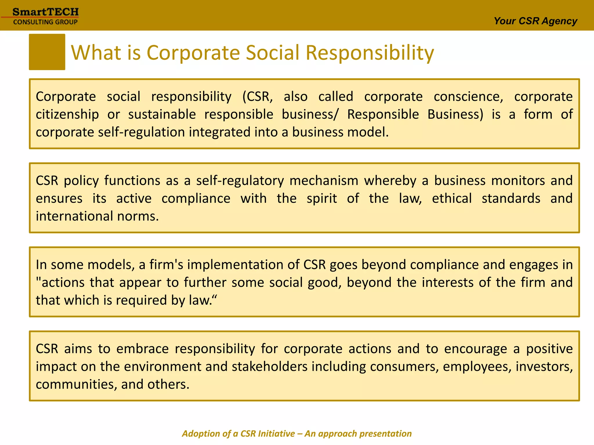 A CSR Presentation | PPTX