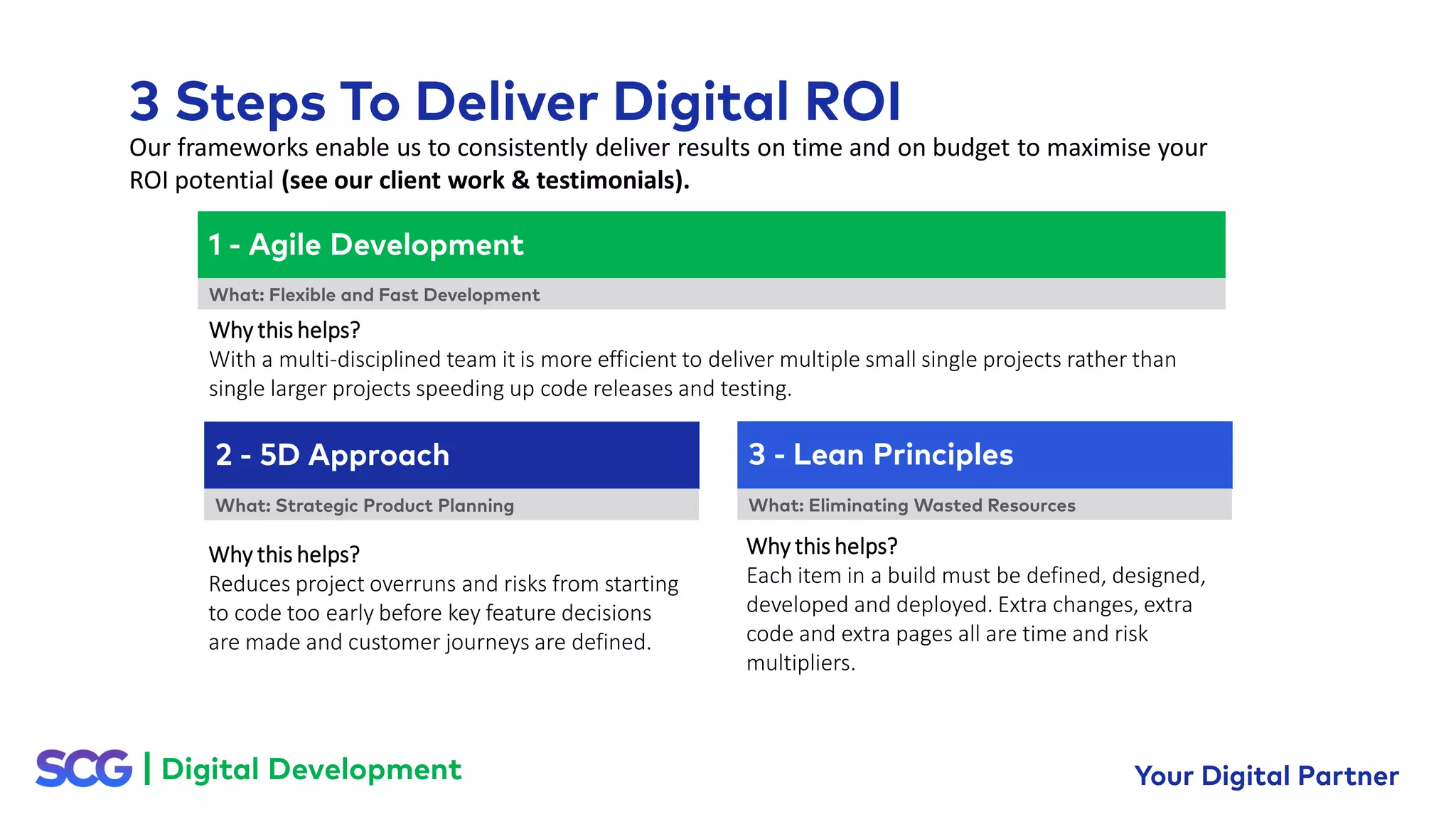 ROI Driven Digital Development | PPT