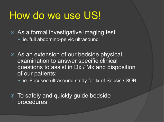 SCGH ED ultrasound service | PPTX