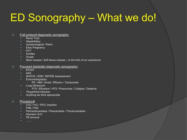 SCGH ED ultrasound service | PPT
