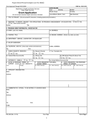 SCGH Pilot Grant Full Application packet | PDF