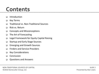Scg Non Traditional Sources Of Capital | PPTX | Business Accounting ...