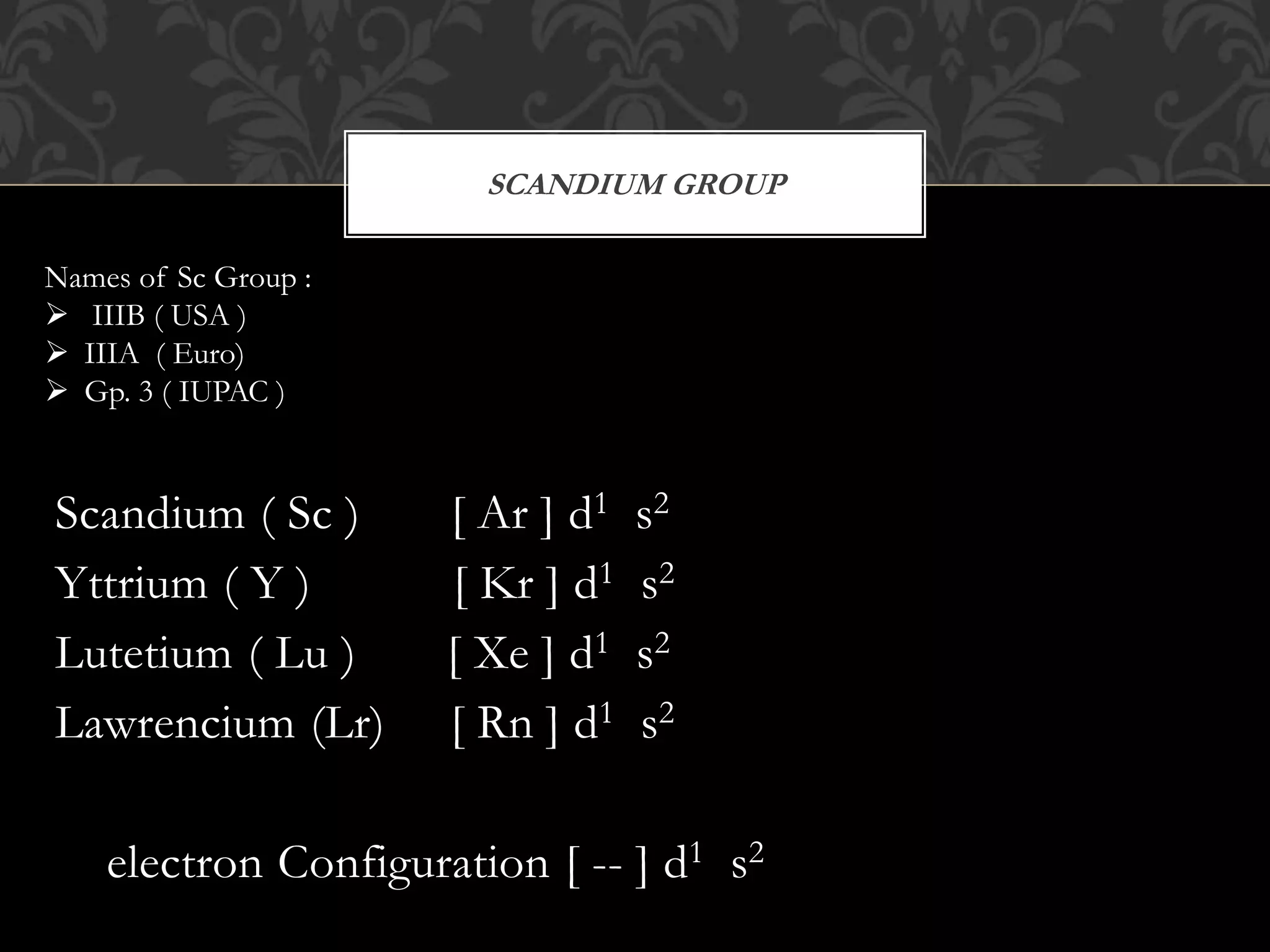 Scandium group | PPTX