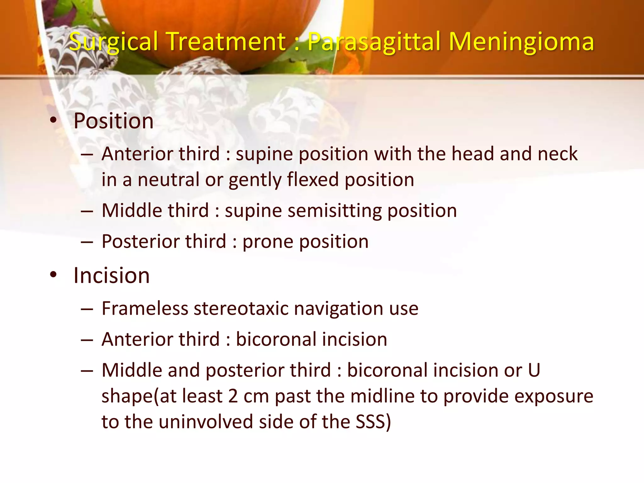 Sch.32 surgical management of parasagittal and convexity meningioma | PPTX