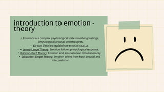 schachter-singer theory of emotion from the chapter emotion and ...