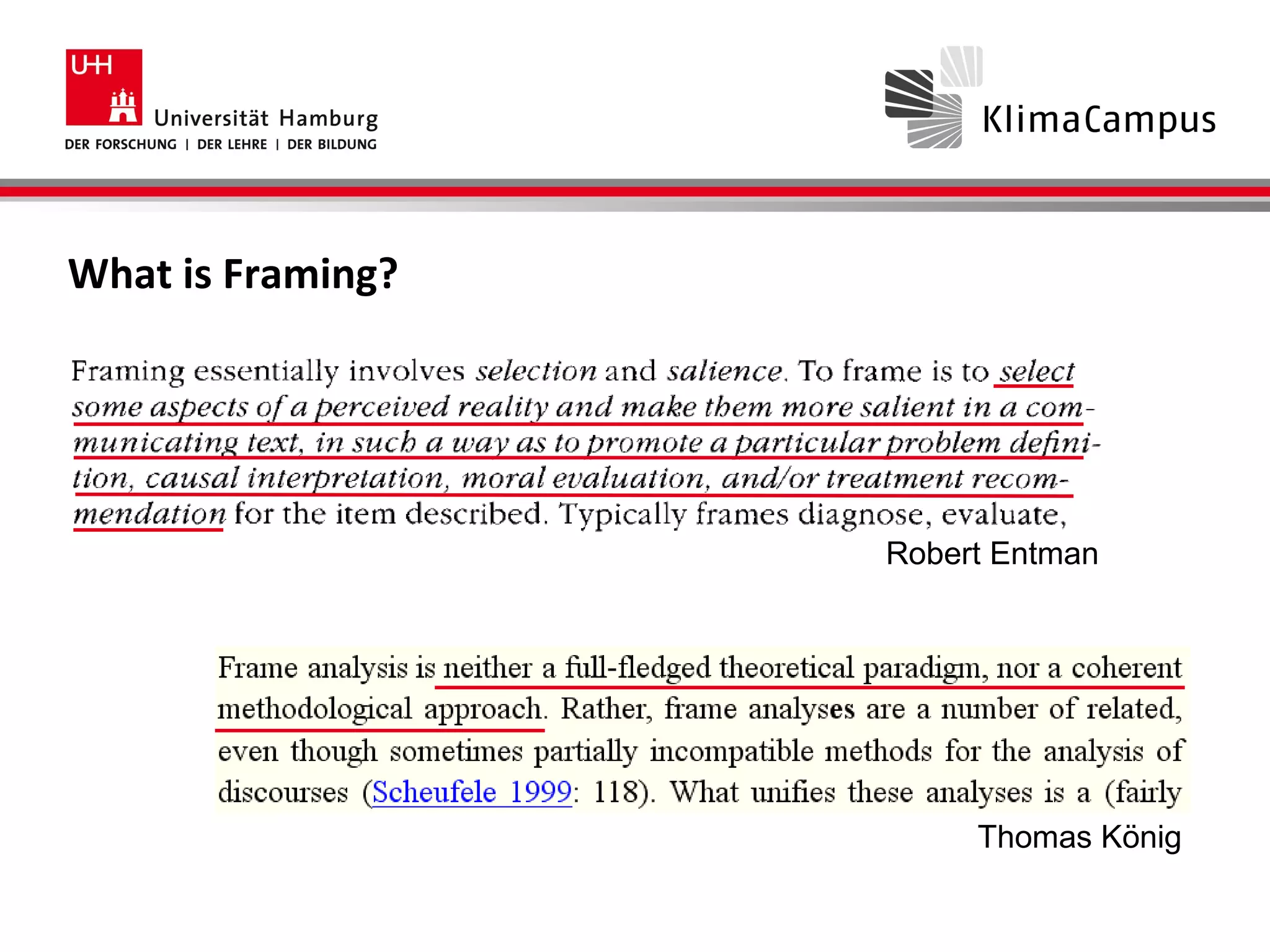 Schaefer framing theory and methods overview and open questions | PPT