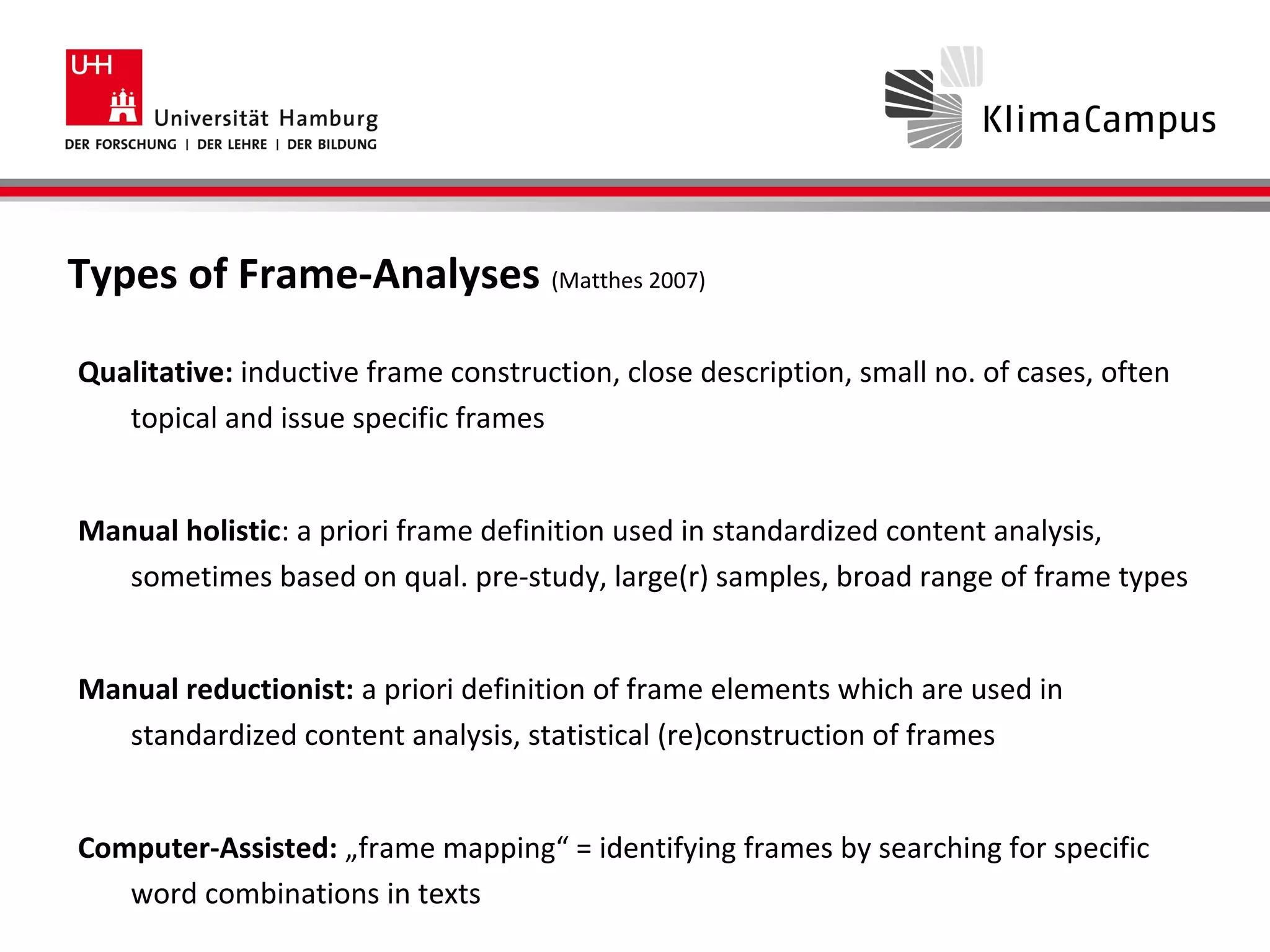 Schaefer framing theory and methods overview and open questions | PPT