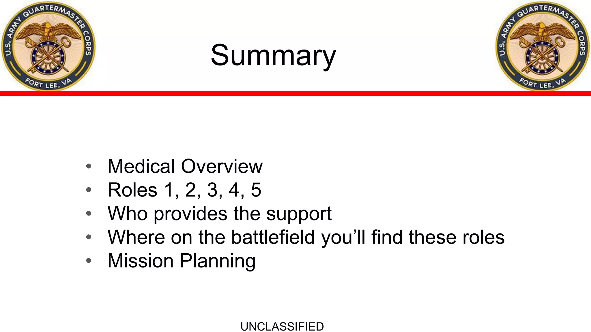 Army Medical Logistics and Operations | PPTX