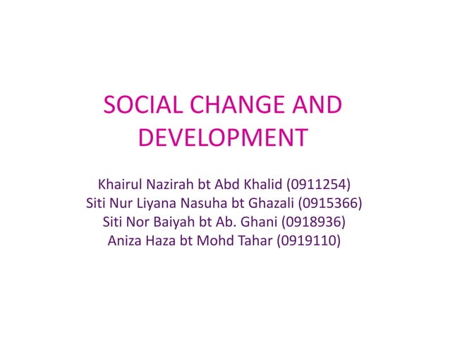 Social Change & Development | PPTX