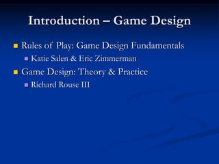 SchankarGameDesign.ppt | Board Games and Puzzles | Games and Puzzles